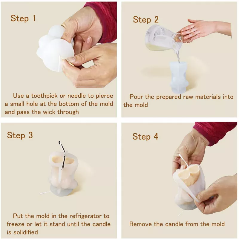 Silikonimuotti / Light muotti 3D Naarasrunko 10 cm